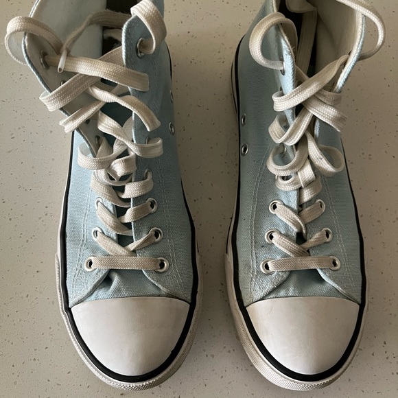Converse | Shoes | Converse Blue And White Hightop Sneakers Classic ...